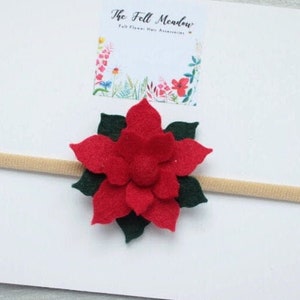 Christmas Poinsettia Headband, Christmas Baby Gift, Newborn Novelty ...