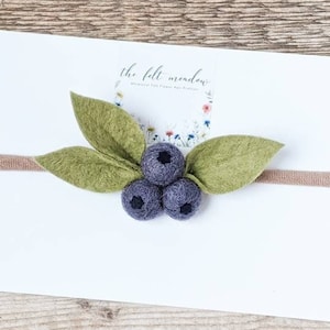 Blueberries Hair Clip, Felt Blueberry Headband, Fruit Hair Accessory ...