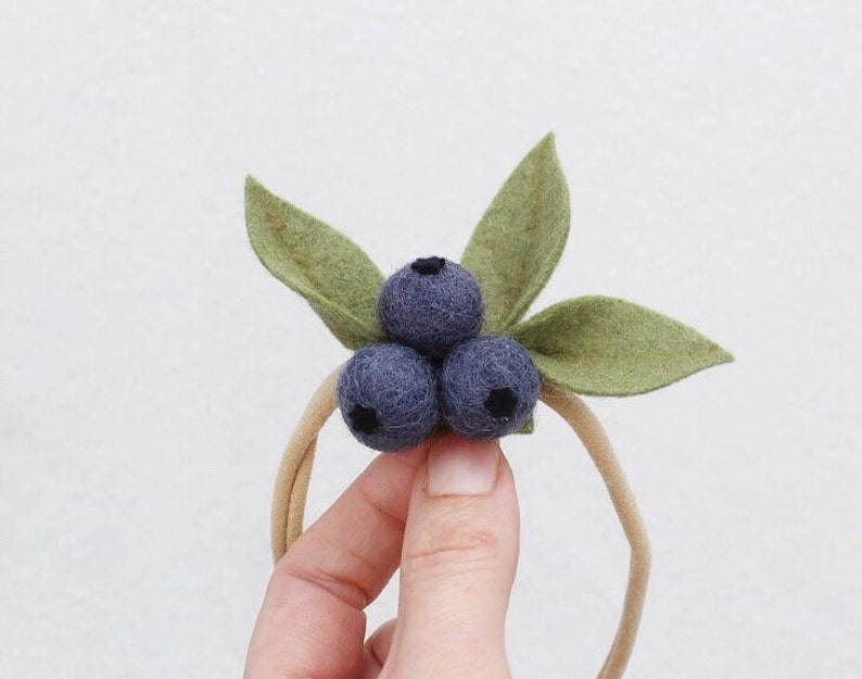 Blueberries Hair Clip Felt Blueberry Headband Fruit Hair | Etsy