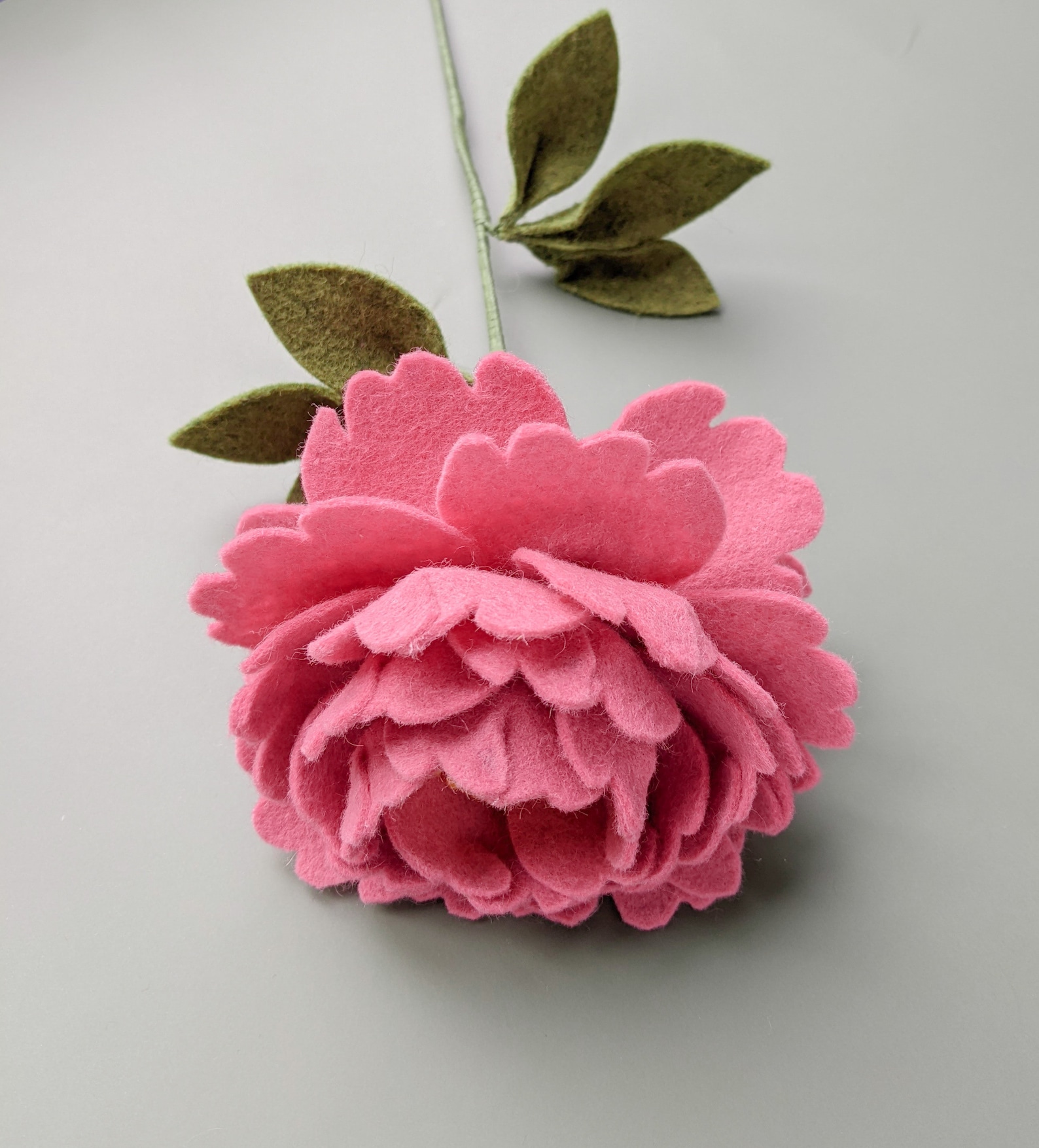 Felt Peony Pdf Tutorial With Video and Printable Pattern. DIY Felt ...