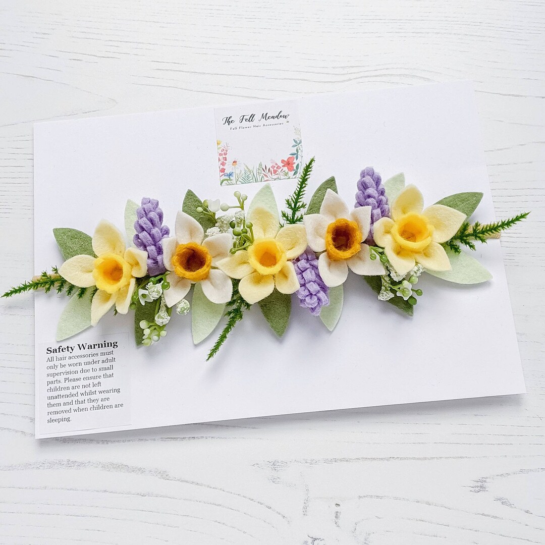 Spring Daffodil Headband, Floral Headband, Yellow Floral Headband ...