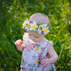 Spring Daffodil Headband, Floral Headband, Yellow Floral Headband ...