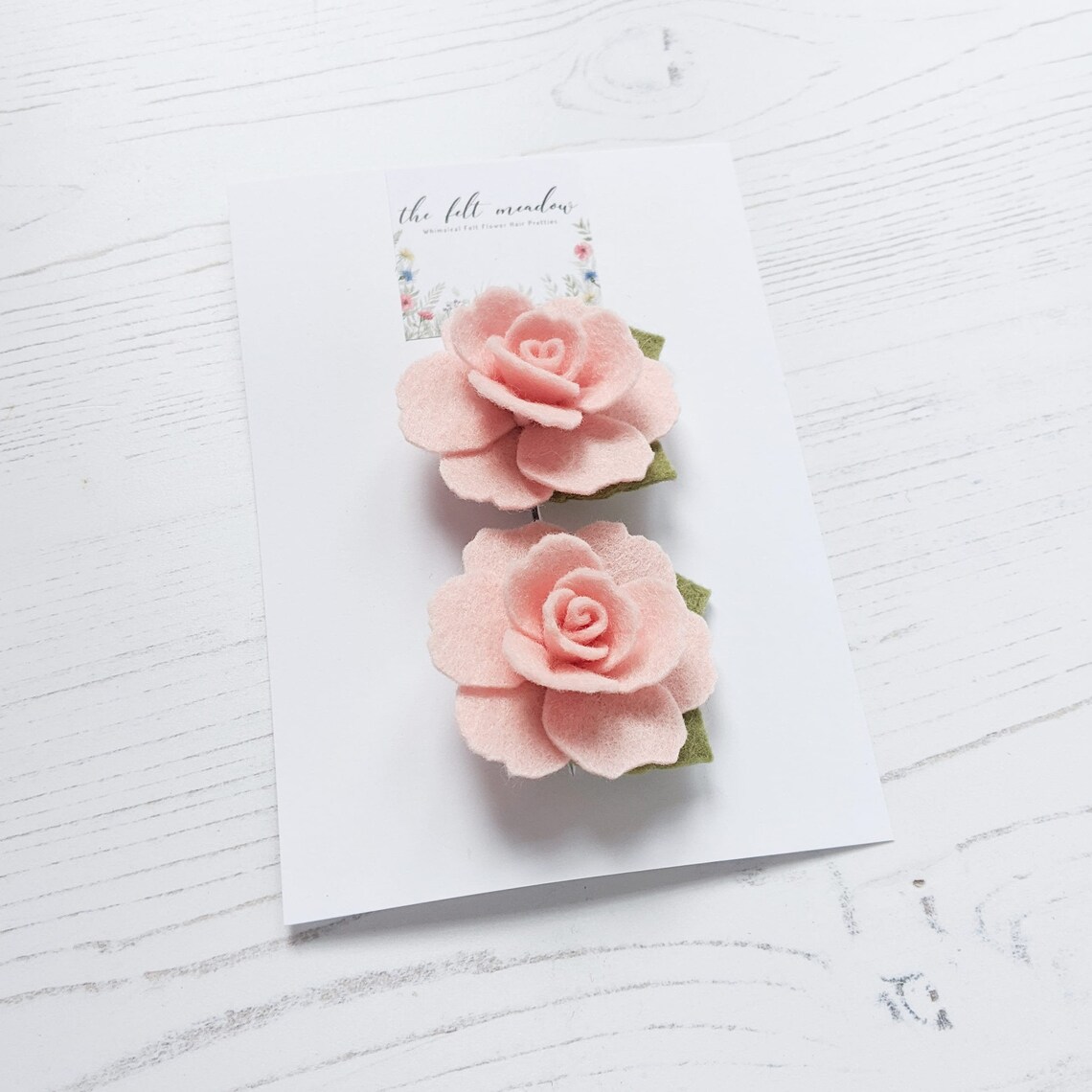 Rose Hair Clip Set Pink Rose Hair Clip Floral Hair Clips - Etsy