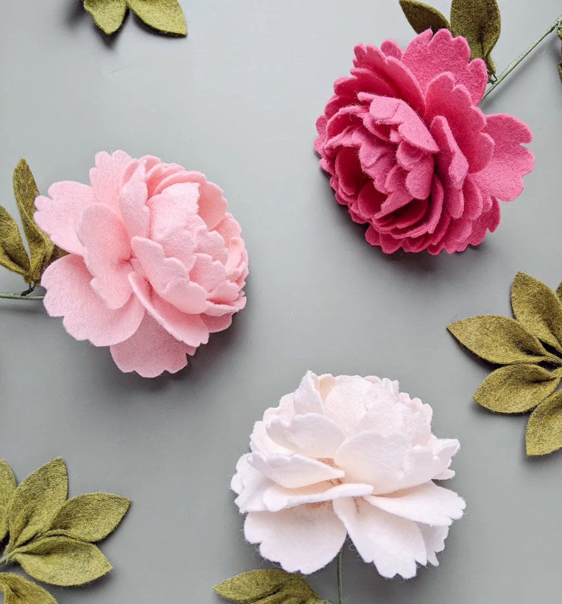 Felt Peony Pdf Tutorial With Video and Printable Pattern. DIY - Etsy