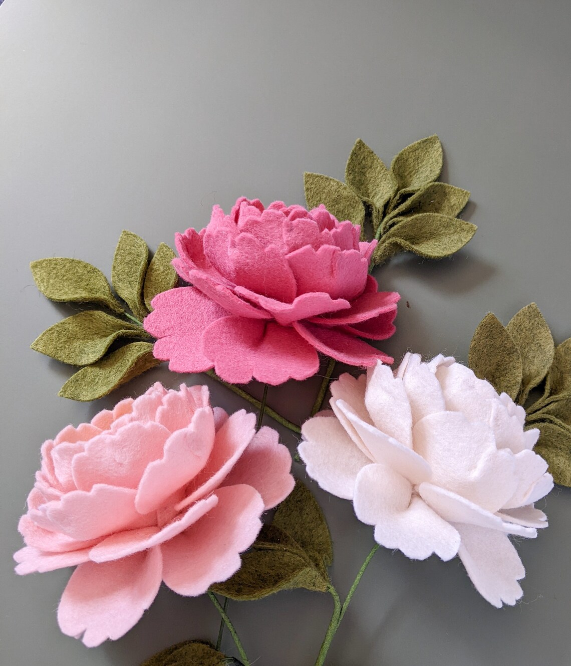 Felt Peony Pdf Tutorial With Video and Printable Pattern. DIY - Etsy