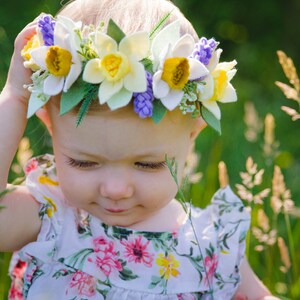 Spring Daffodil Headband, Floral Headband, Yellow Floral Headband ...