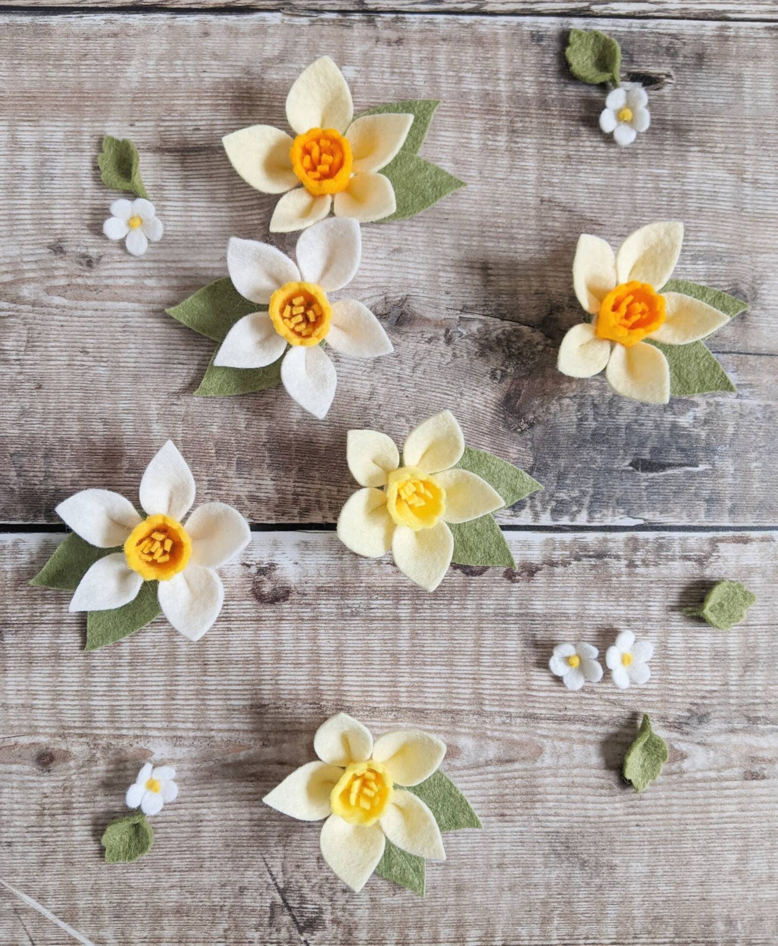 Daffodil Hair Clip Set Daffodil Hair Clips Floral Hair | Etsy
