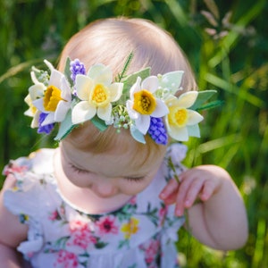 Spring Daffodil Headband, Floral Headband, Yellow Floral Headband ...