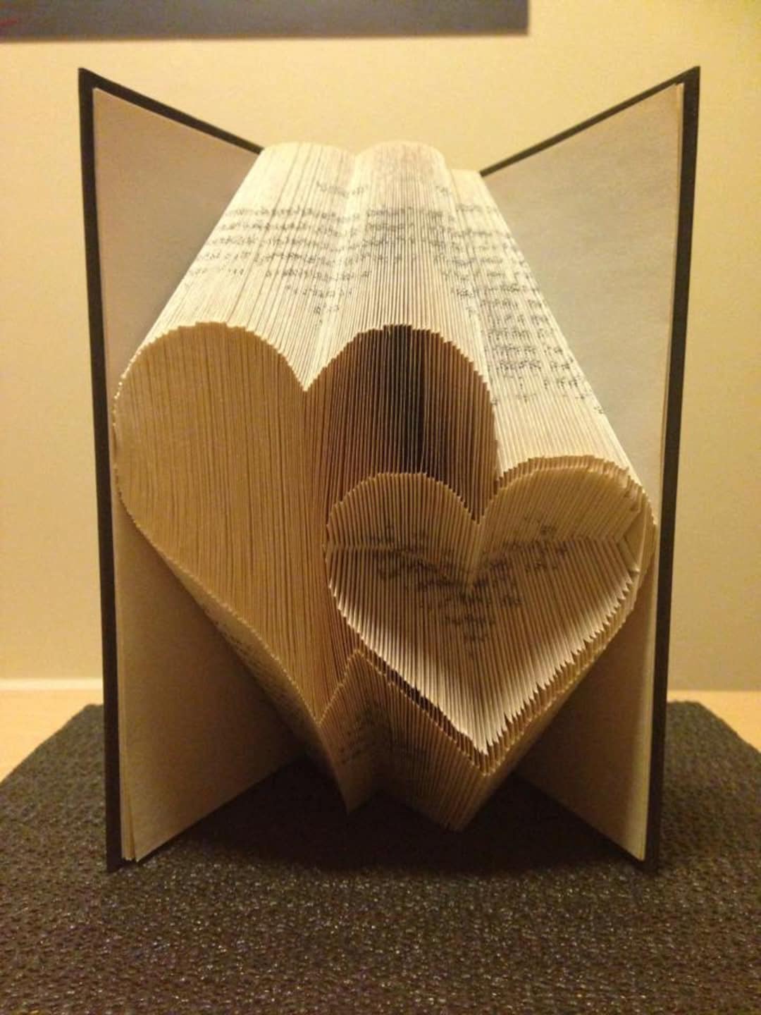 Book Folding Pattern for 2 Hearts ~ Love ~ Romance ~ Anniversary ...