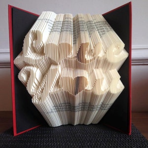 Book Folding Pattern for love You With Hearts - Etsy