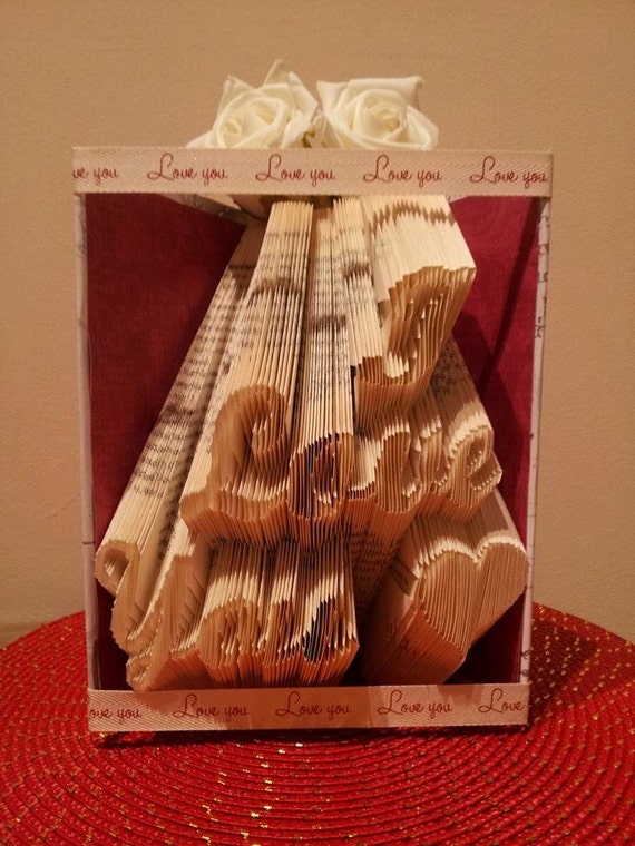 Book Folding Pattern for i Love You With Heart | Etsy UK