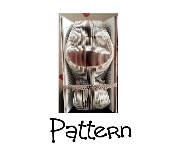 Book Folding Pattern for a "wine Glass" +FREE TUTORIAL - Etsy
