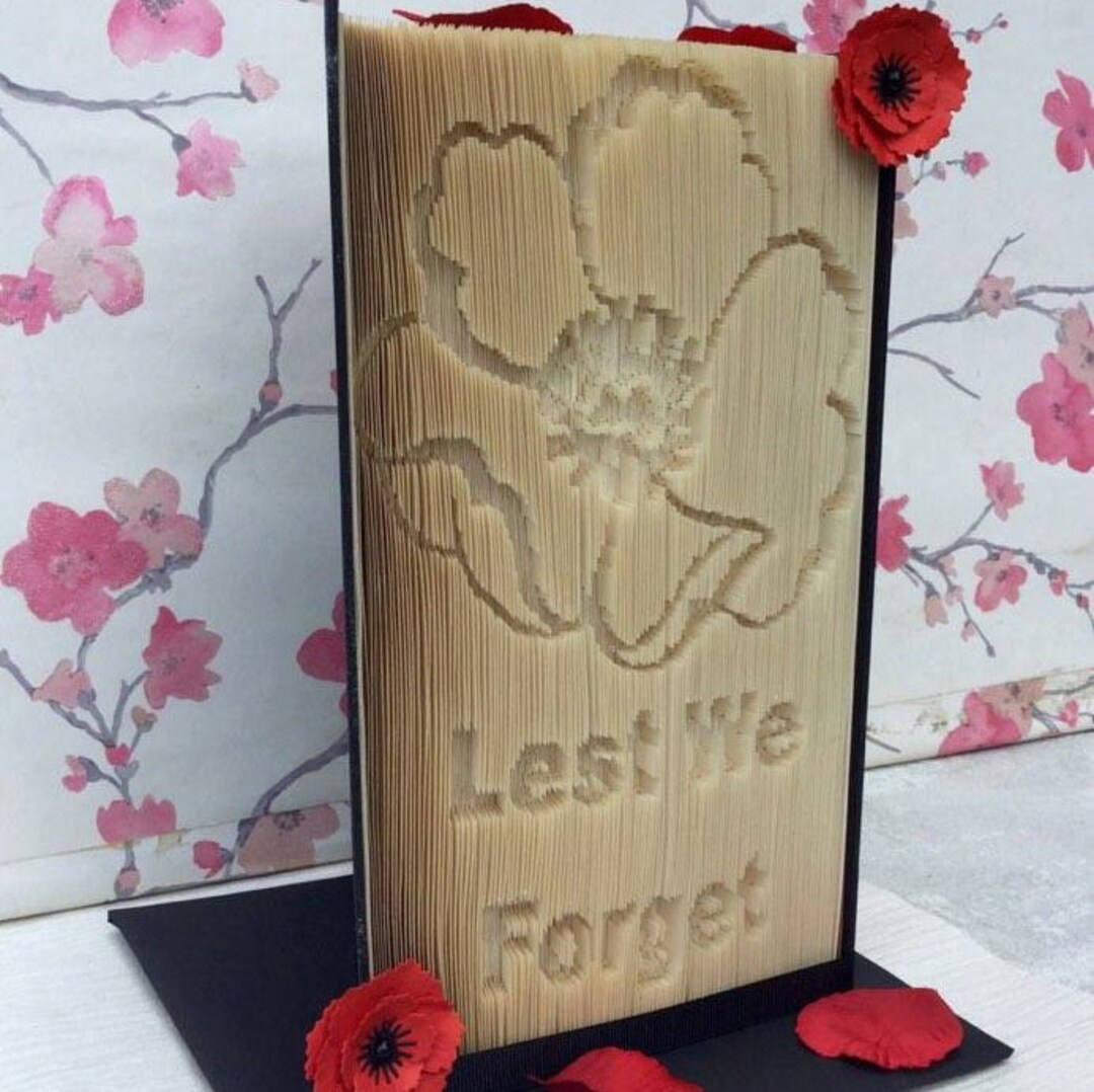 Lest We Forget and Poppy Cut and Fold Book Folding Pattern 499 Pages - Etsy