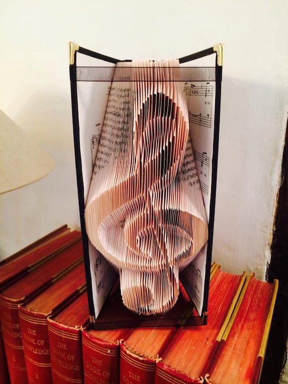 Book Folding Pattern for Treble clef | Etsy