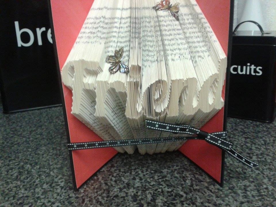 Book folding Pattern for the word Friend | Etsy