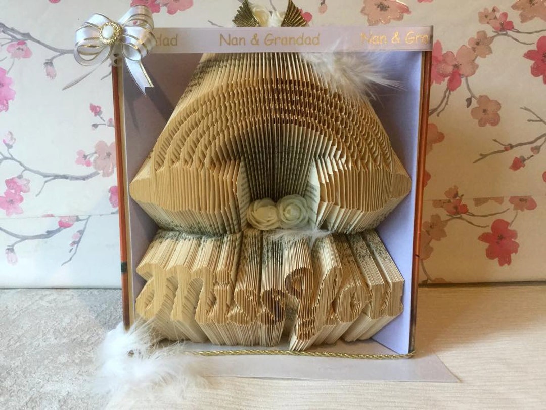 Miss You Book Folding Pattern With Rainbow CUT 2 Liner Measure and Mark ...