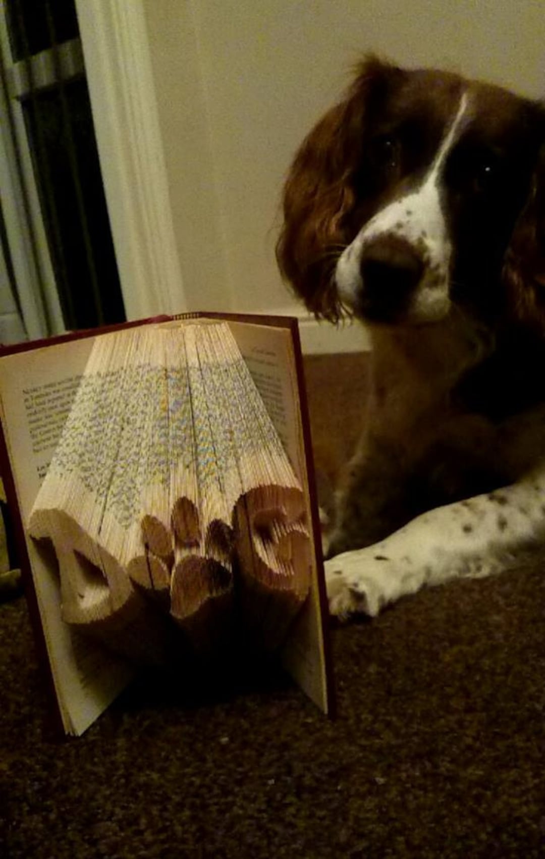 Book Folding Pattern for DOG With a Little Pawprint as the "o" +free ...