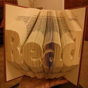 Book Folding Pattern for read and FREE TUTORIAL - Etsy