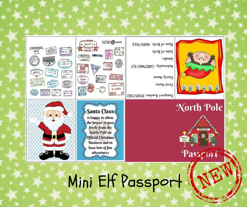 Christmas Elf Passport, Printable Elf Passport, Elf Printable - Etsy UK