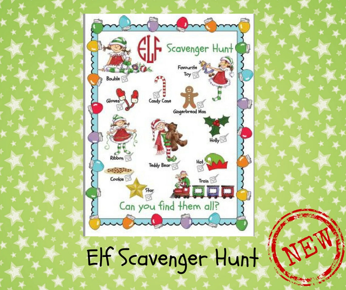 Elf Scavenger Hunt Elf Printable Elf Antic Elf Props | Etsy