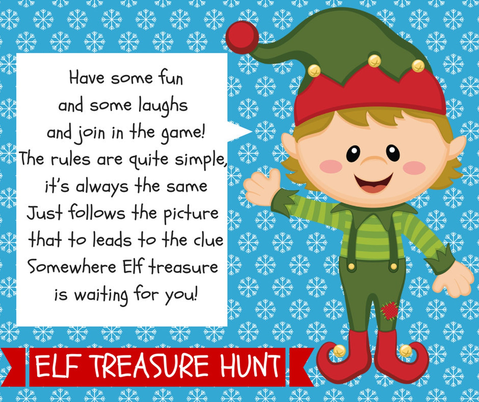 Elf Treasure Hunt, Christmas Elf Antics, Elf Props, Elf Printable - Etsy