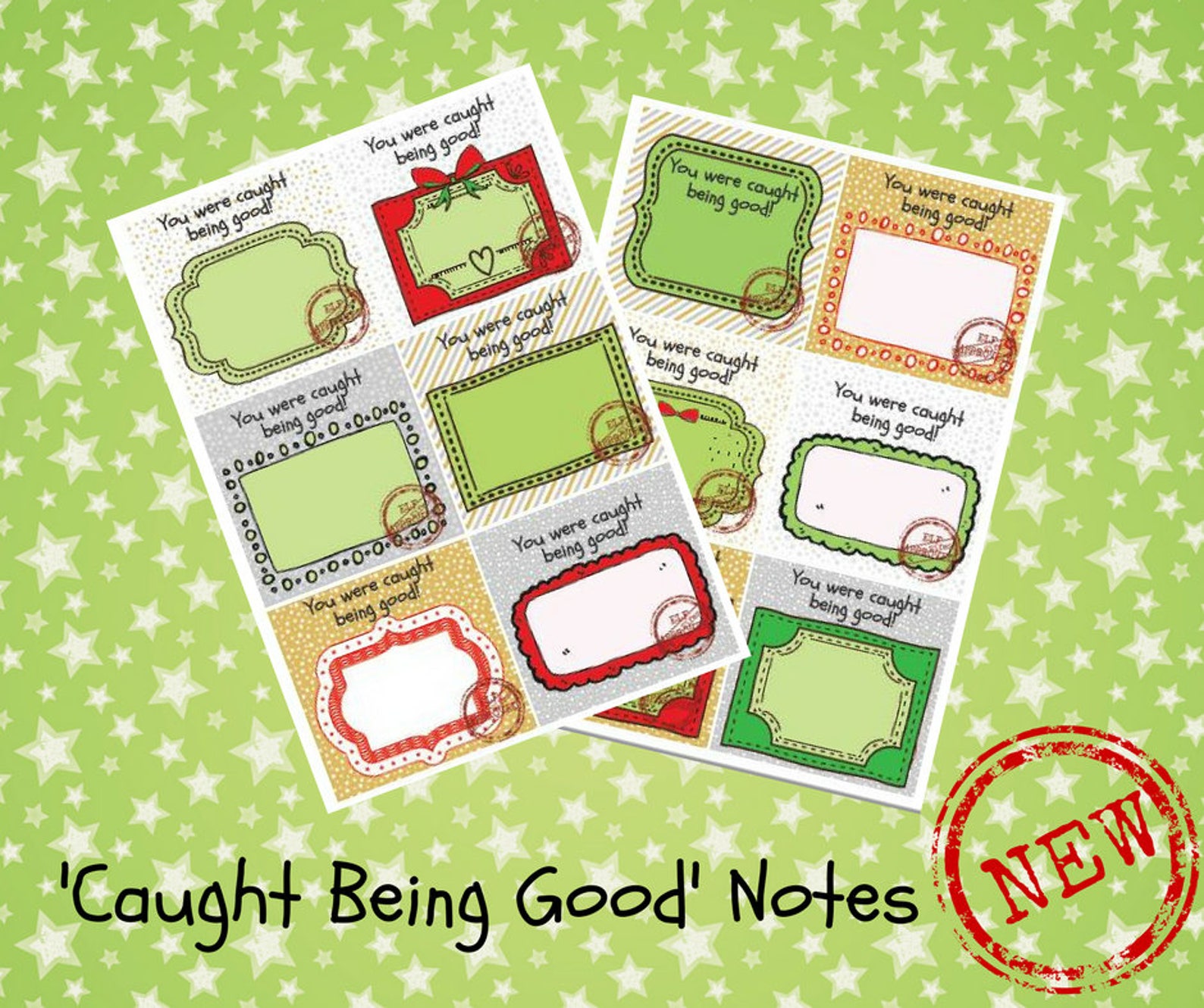 Caught Being Good Notes, Elf Printable, Elf Antic, Elf Props, Good ...