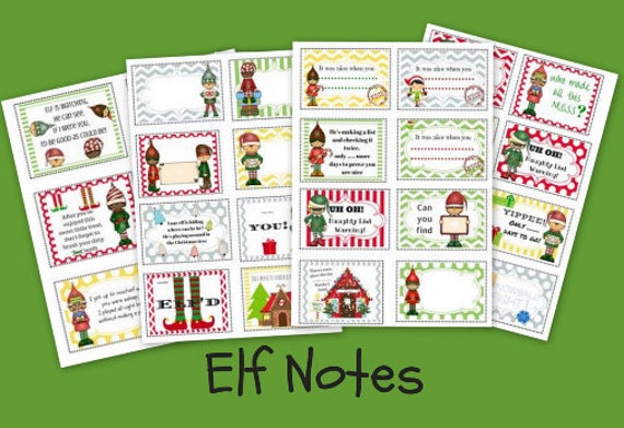 Elf Notes Set Christmas Elf Printables Elf Props Elf | Etsy