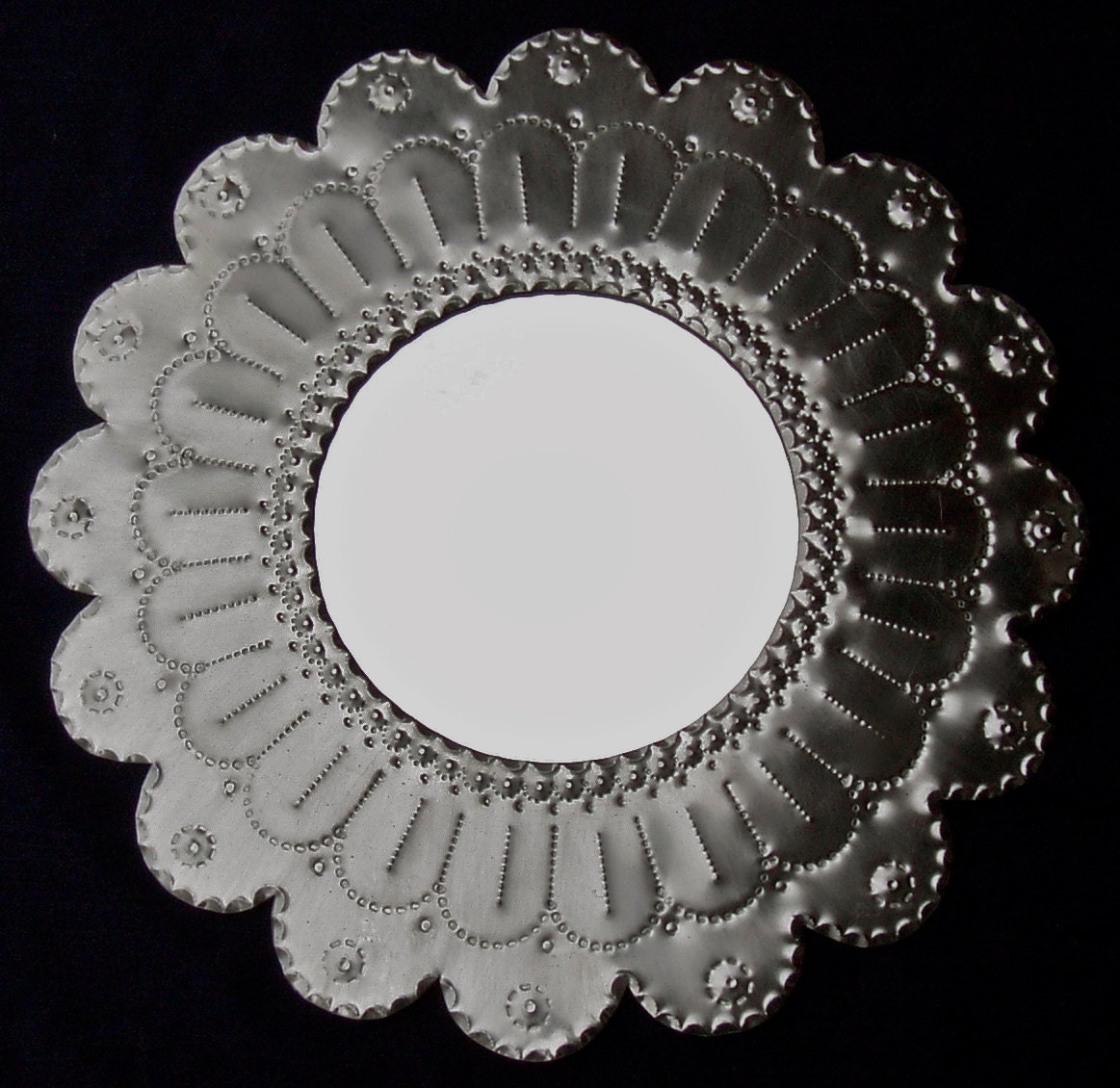 Wall Hangings Tin large round concho mirror with 4 small points hand ...