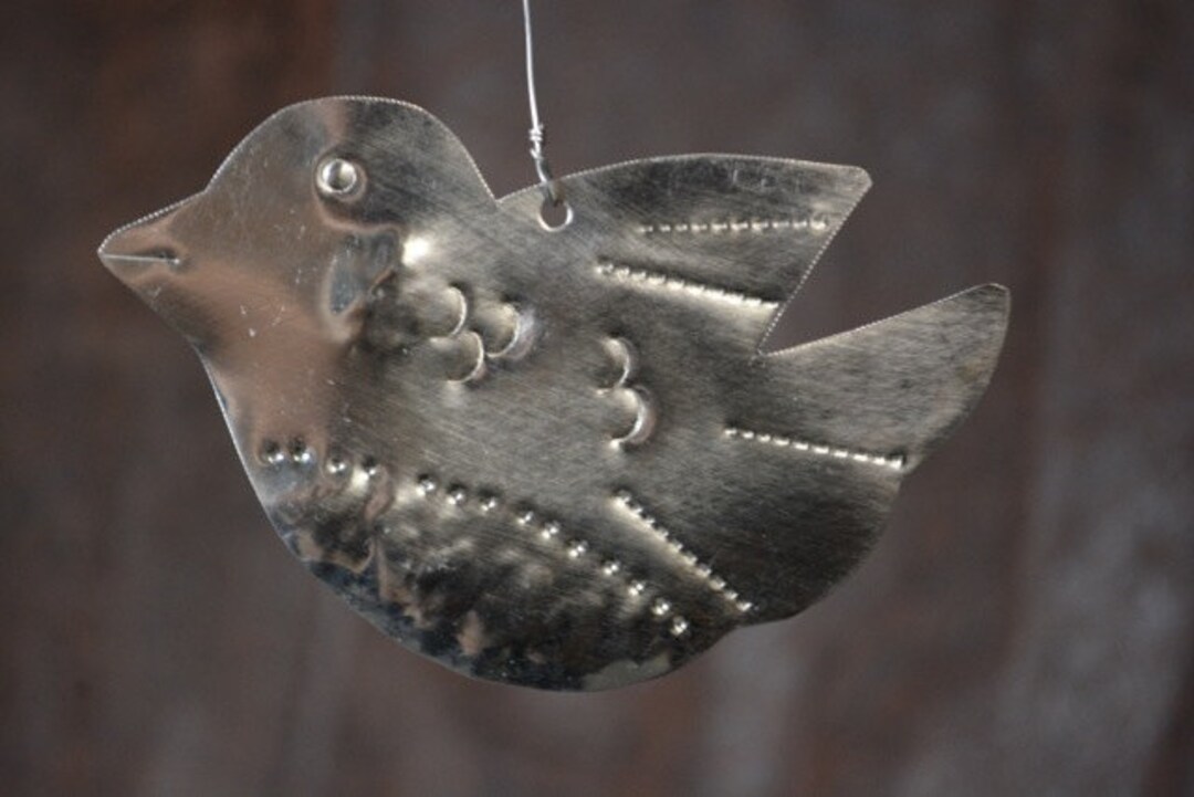 Tin Songbird Christmas Ornament Hand Punched Tinwork Jason Younis Y ...
