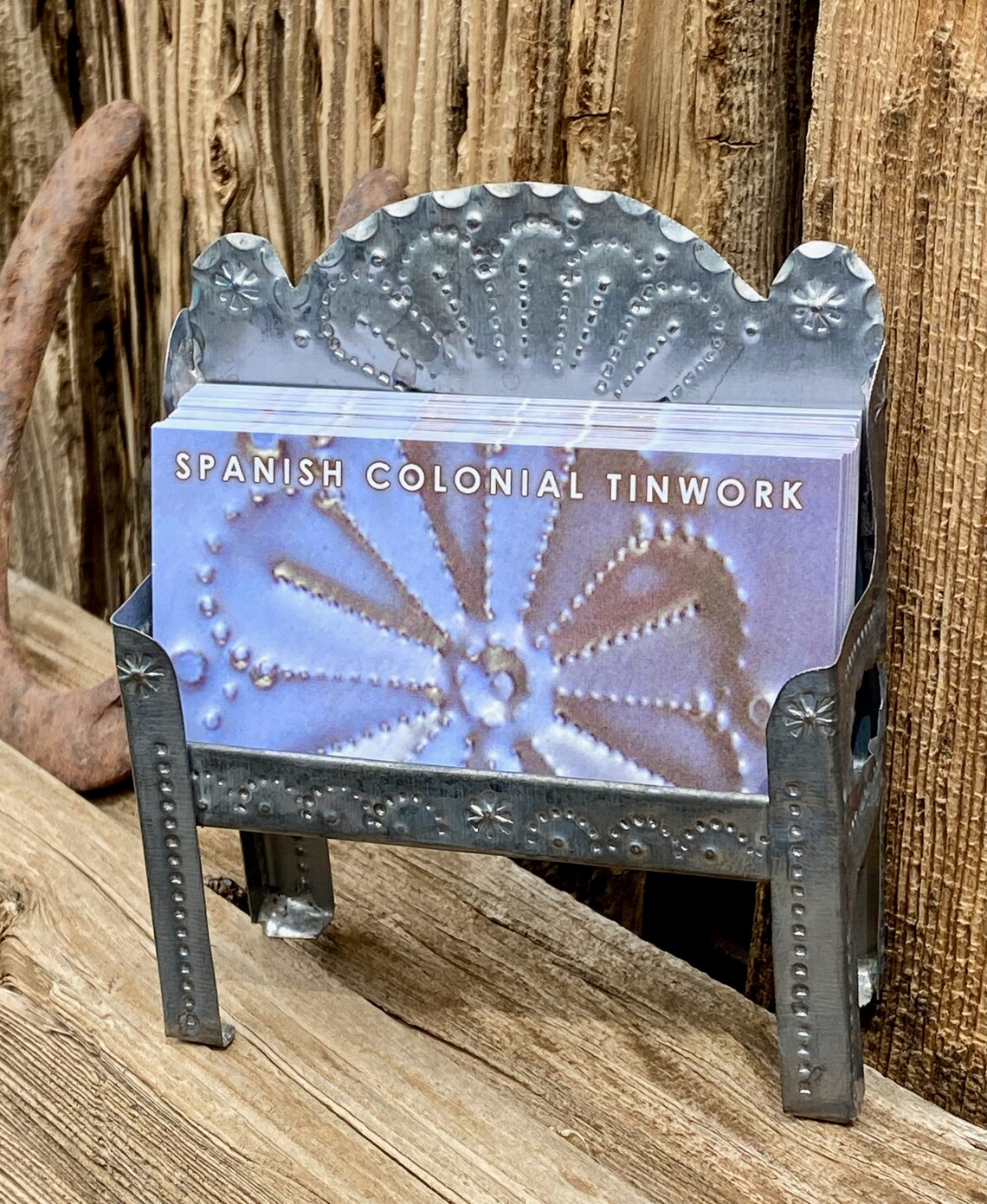 Tin Business Card Holder Deluxe Banco Hand Punched Tinwork - Etsy