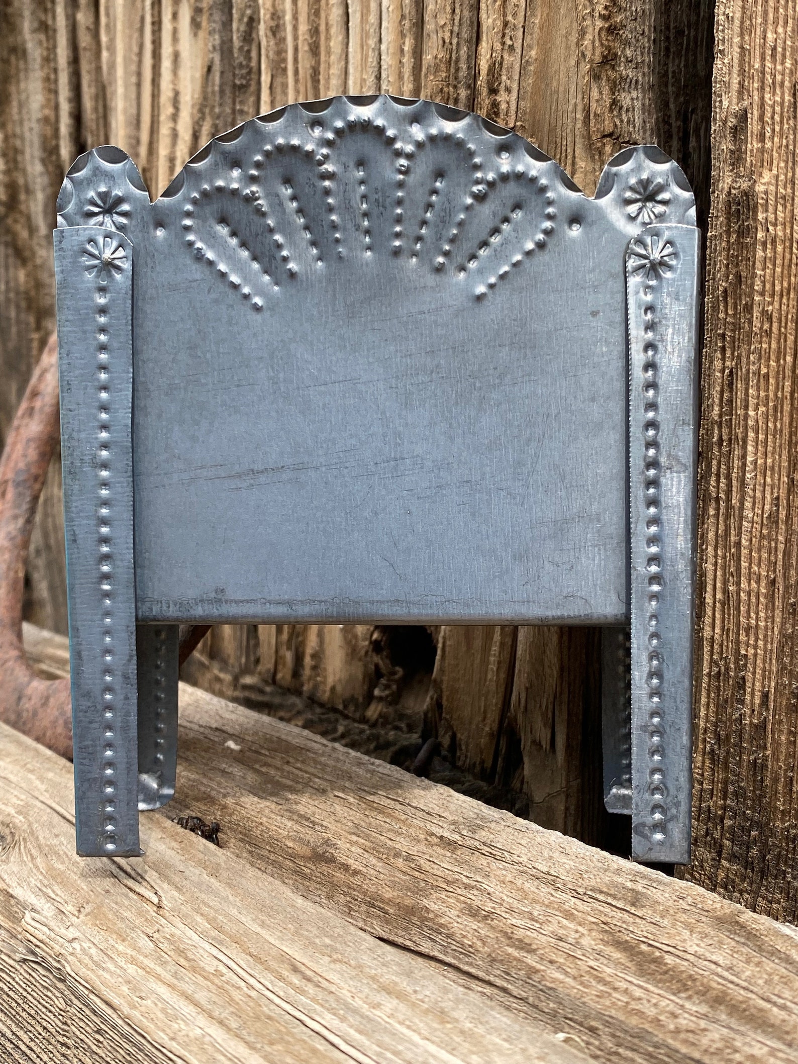 Tin Business Card Holder Deluxe Banco Hand Punched Tinwork - Etsy