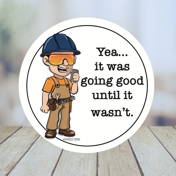 Funny Hard Hat Stickers - Etsy
