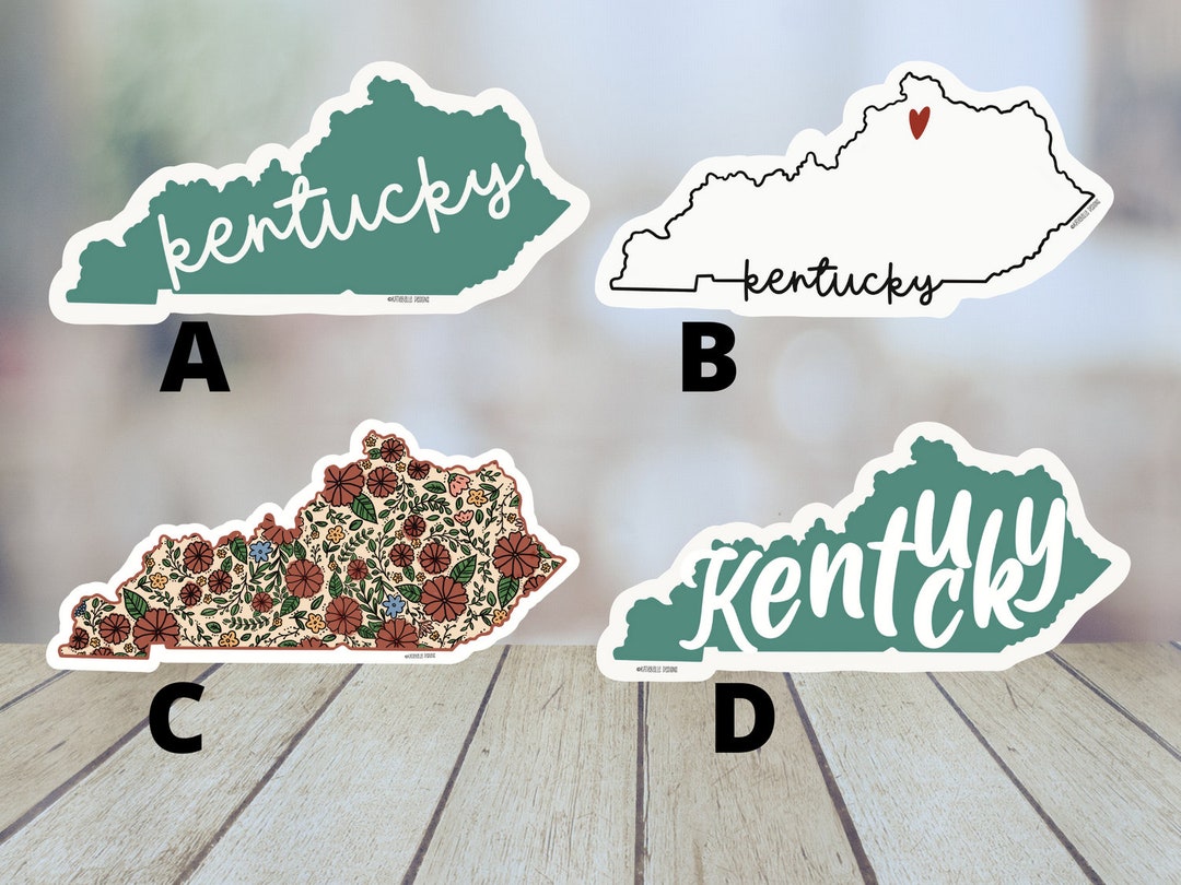 Kentucky State Stickers, Magnets for Laptop, Water Bottle, Vinyl ...