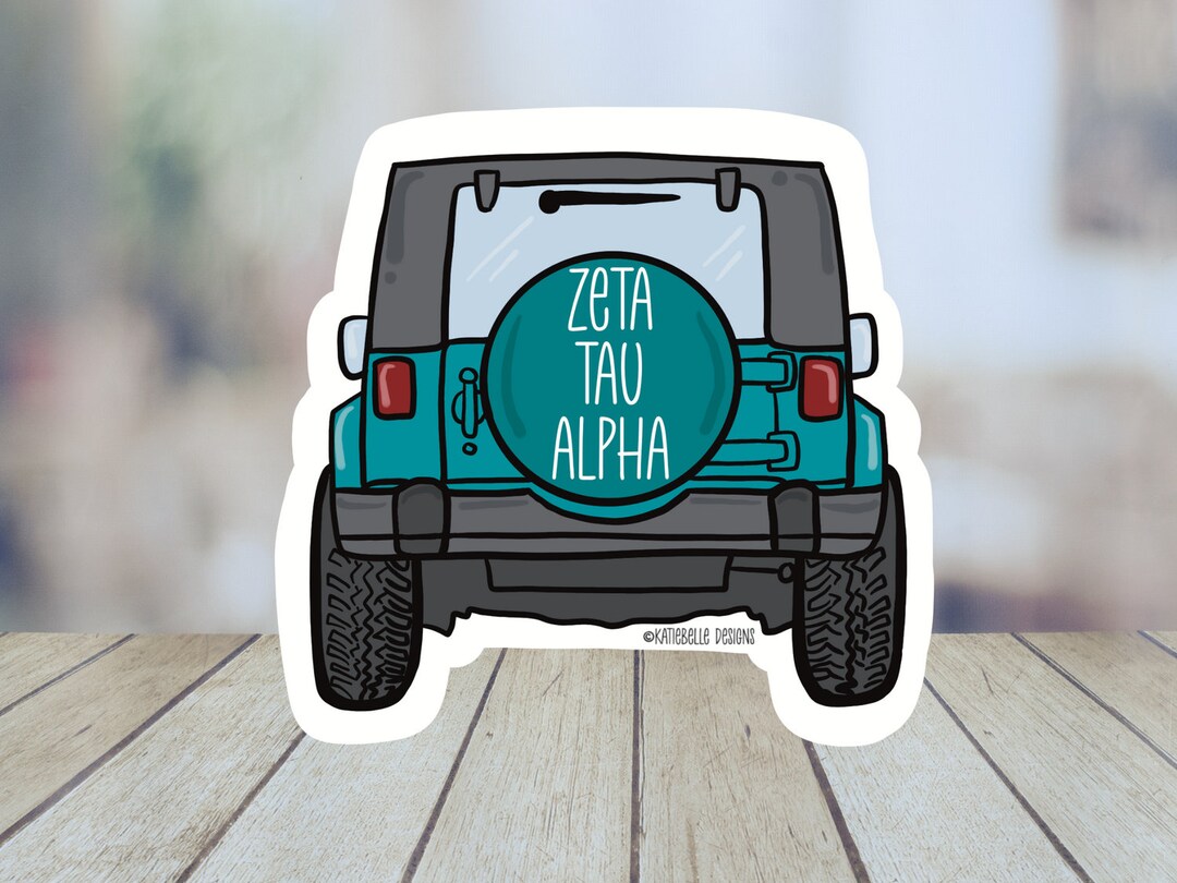 Zeta Tau Alpha ZTA Sorority Car Sticker, Magnet, Laptop, Water Bottle ...