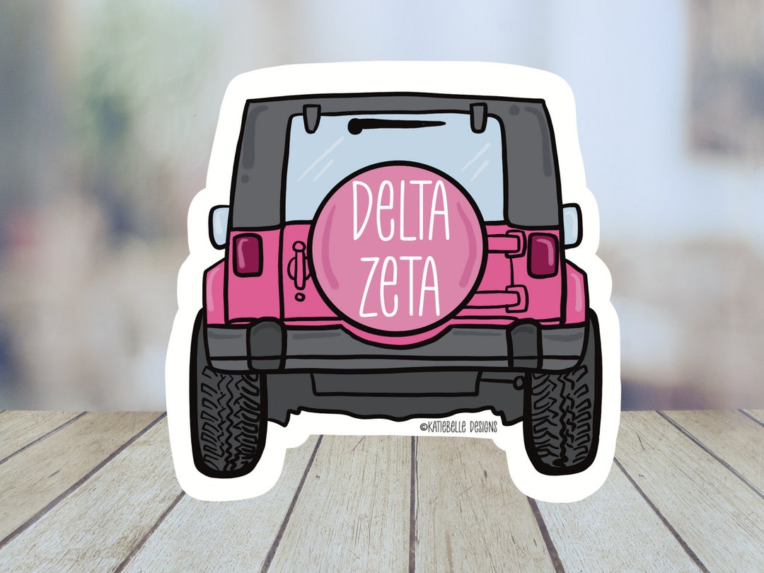 Delta Zeta DZ Sorority Car Sticker, Magnet, Delta Zeta, Laptop, Water ...