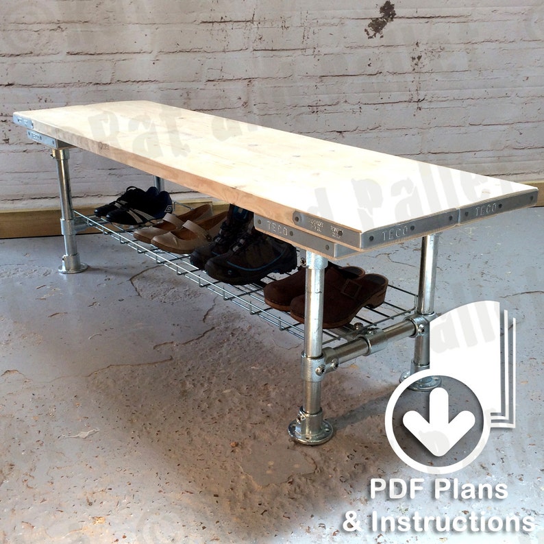 Make a Scaffold Shoe Bench From Instruction Plans. Modern - Etsy UK