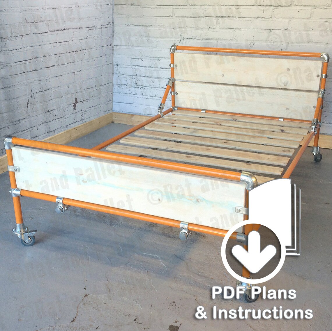Make a Scaffold Bed From Instruction Plans. Modern Industrial | Etsy