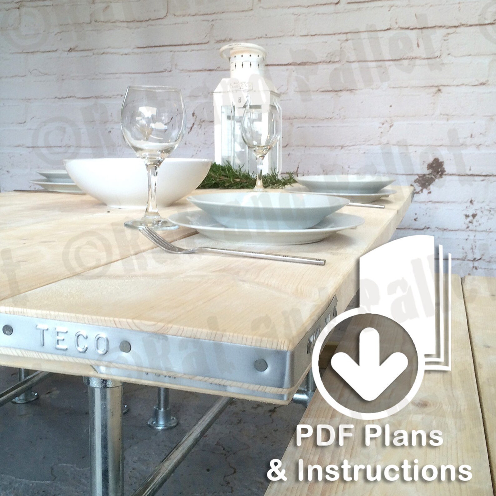 Make a Scaffold Table From Instruction Plans. Modern - Etsy