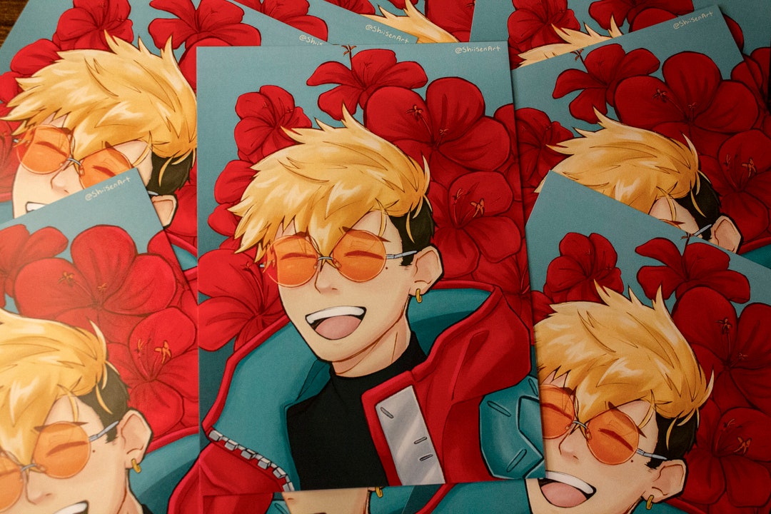 Vash Geraniums 5x7 Trigun Mini Print - Etsy