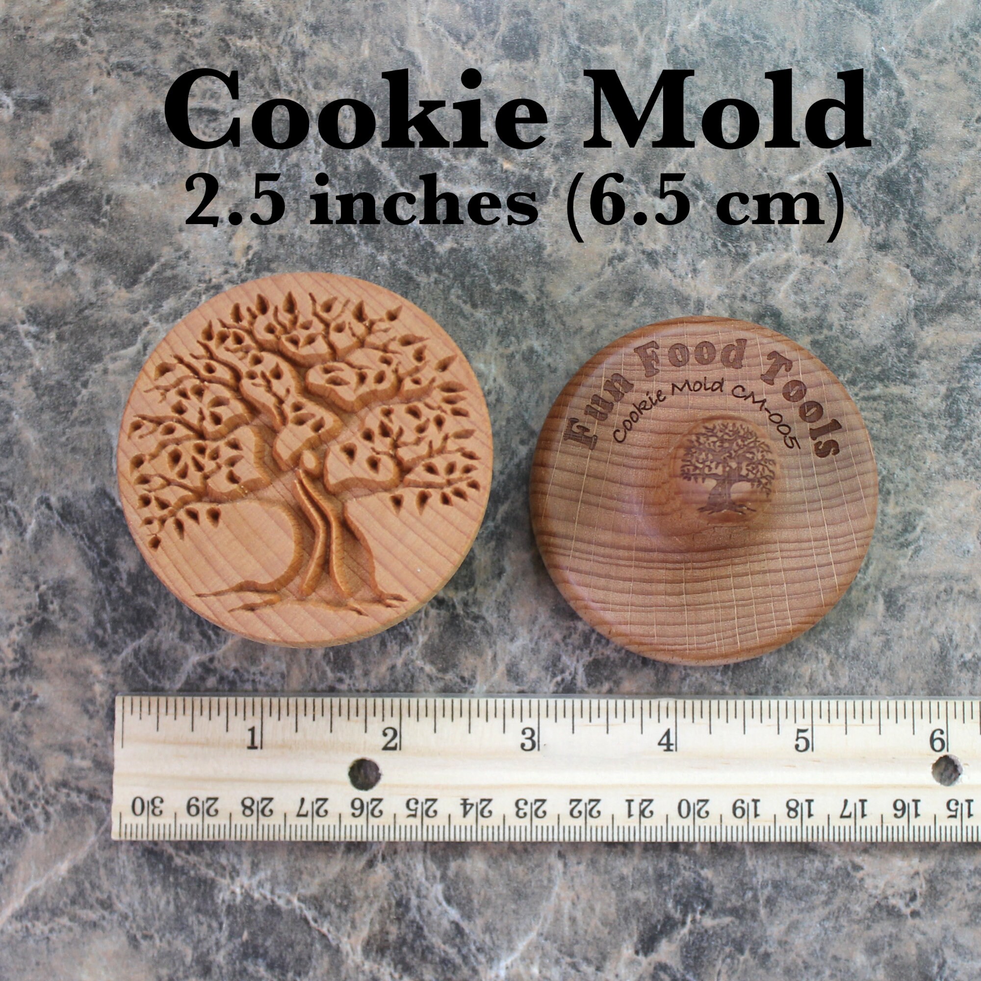 Old Tree 2.5 Inch Wood Cookie Stamp Mold CS-005 | Etsy