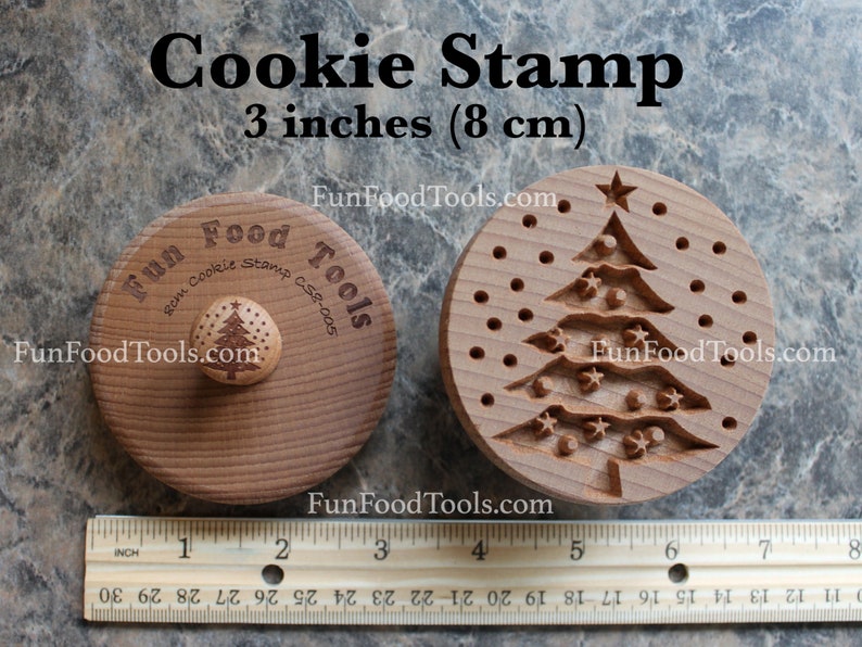 Christmas Tree Large 3 Inch Wood Cookie Stamp Mold CS8-005 - Etsy