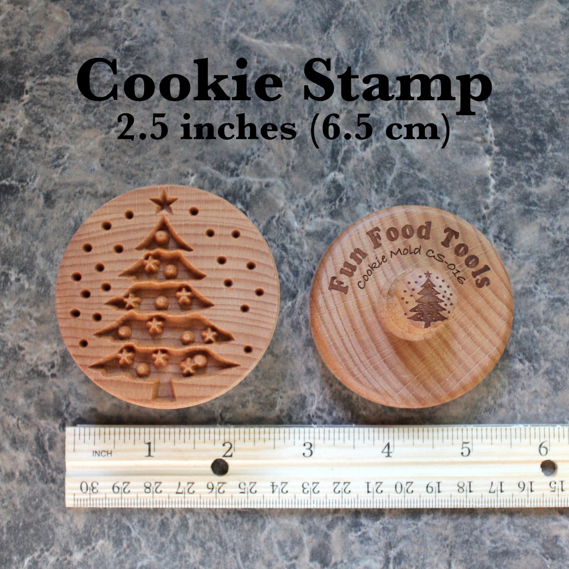Christmas Tree 2.5 Inch Wood Cookie Stamp Mold CS-016 - Etsy