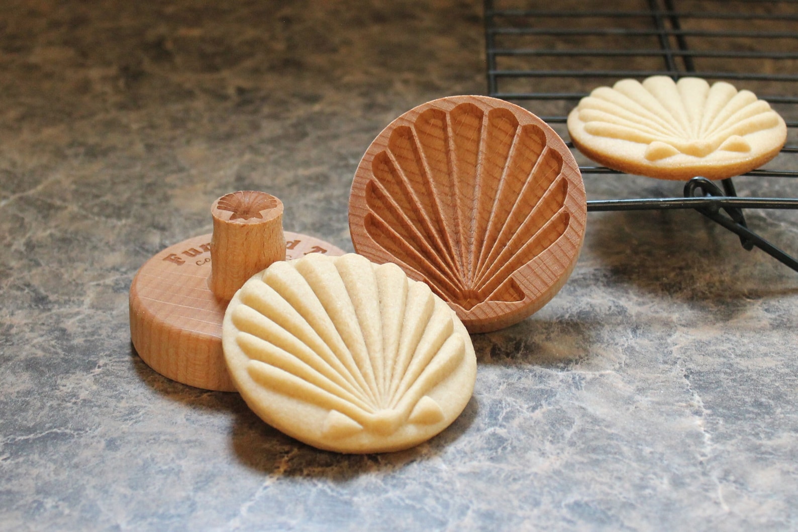 Scallop Shell 2.5 Inch Wood Cookie Stamp Mold CS-040 - Etsy