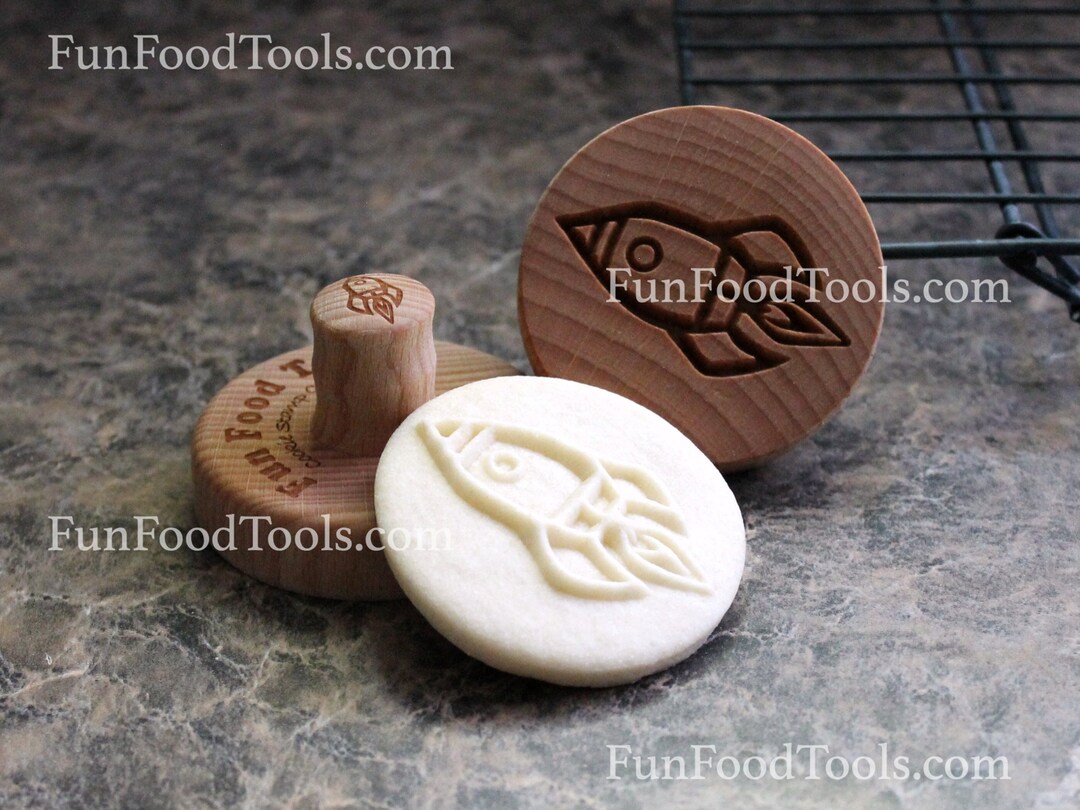 Rocket Ship 2.5 Inch Wood Cookie Stamp Mold CS-077 - Etsy