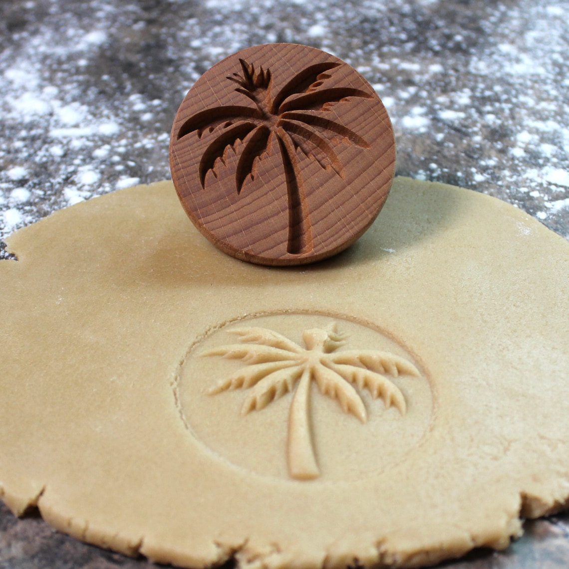 Palm Tree 2.5 Inch Wood Cookie Stamp Mold CS-012 - Etsy