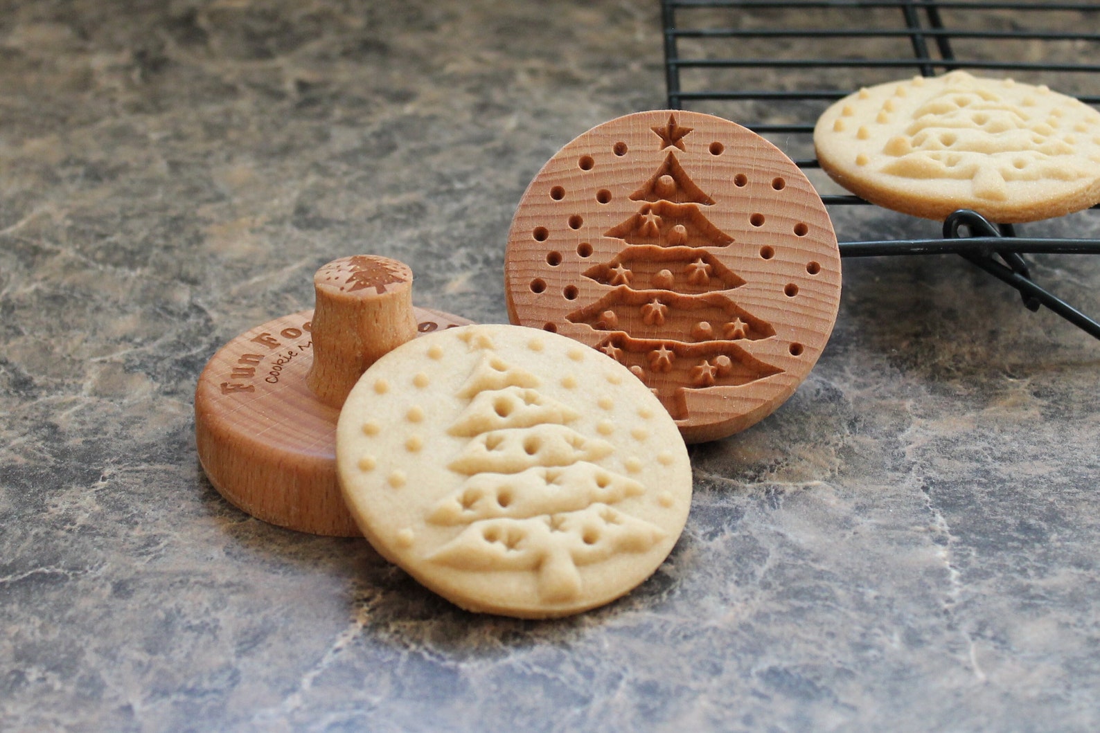 Christmas Tree 2.5 Inch Wood Cookie Stamp Mold CS-016 - Etsy