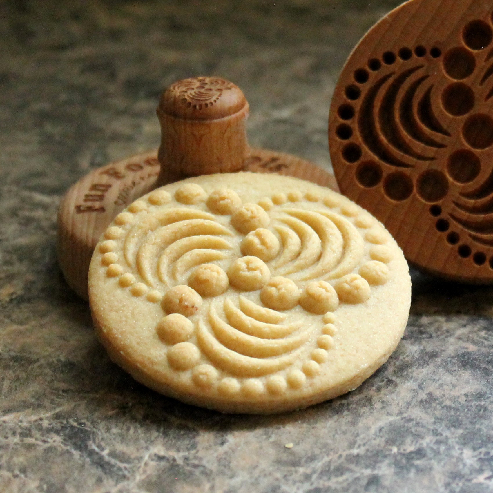 Funky Spiral 2.5 Inch Wood Cookie Stamp Mold CS-032 - Etsy