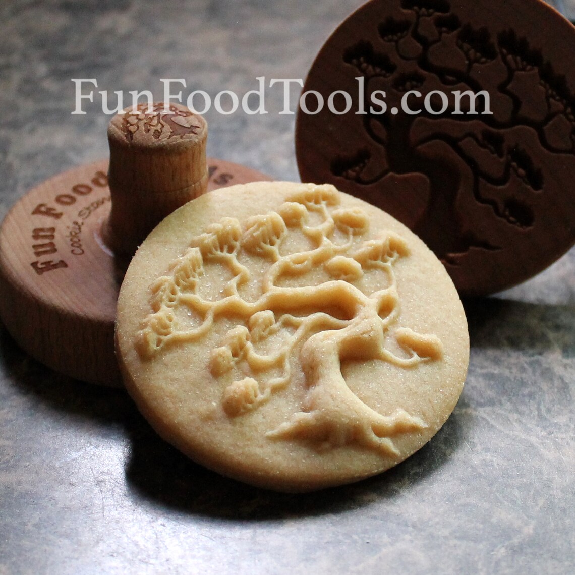 Bonsai Pine 2.5 Inch Wood Cookie Stamp Mold CS-064 - Etsy