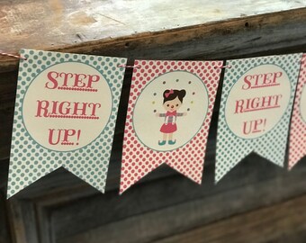 Step Right up Banner - Etsy