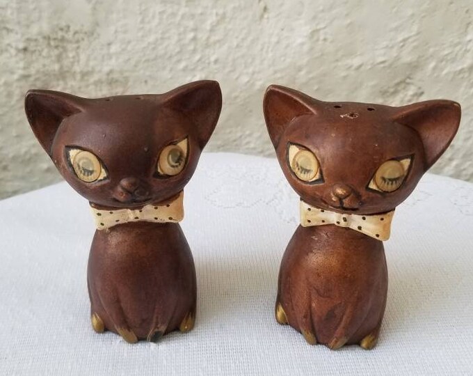 Mid-century Lego Japan Ceramic Siamese Cat Salt and Pepper Shakers ...